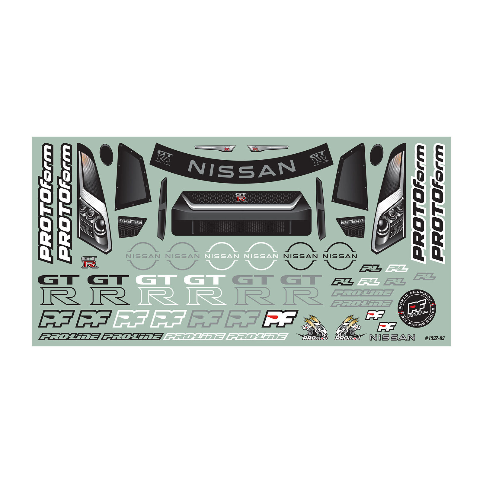 PROTOform 1/16 Nissan GT-R R35 Pro Mod Clear Body: Losi Mini Drag ...