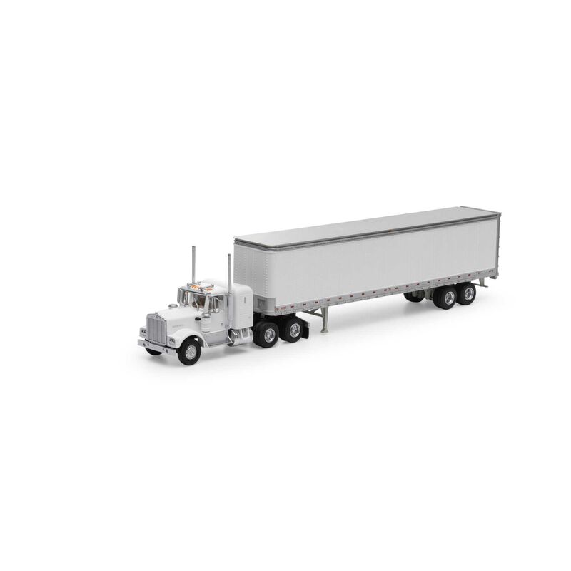 Athearn HO Kenworth Tractor & Trailer, White | Horizon Hobby