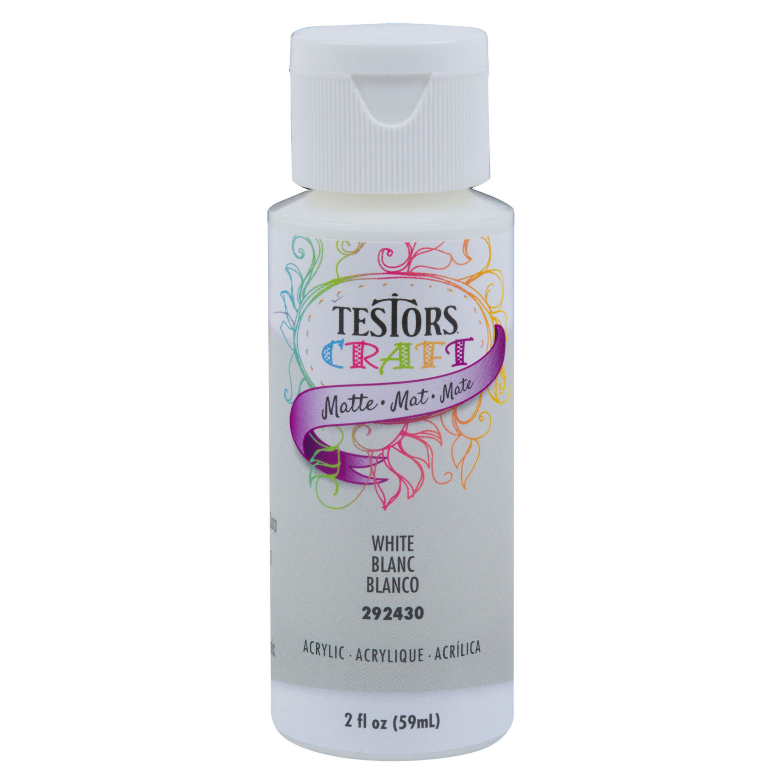 Testor Corp. Testors 2oz Acrylic Craft Paint, Satin White | Horizon Hobby
