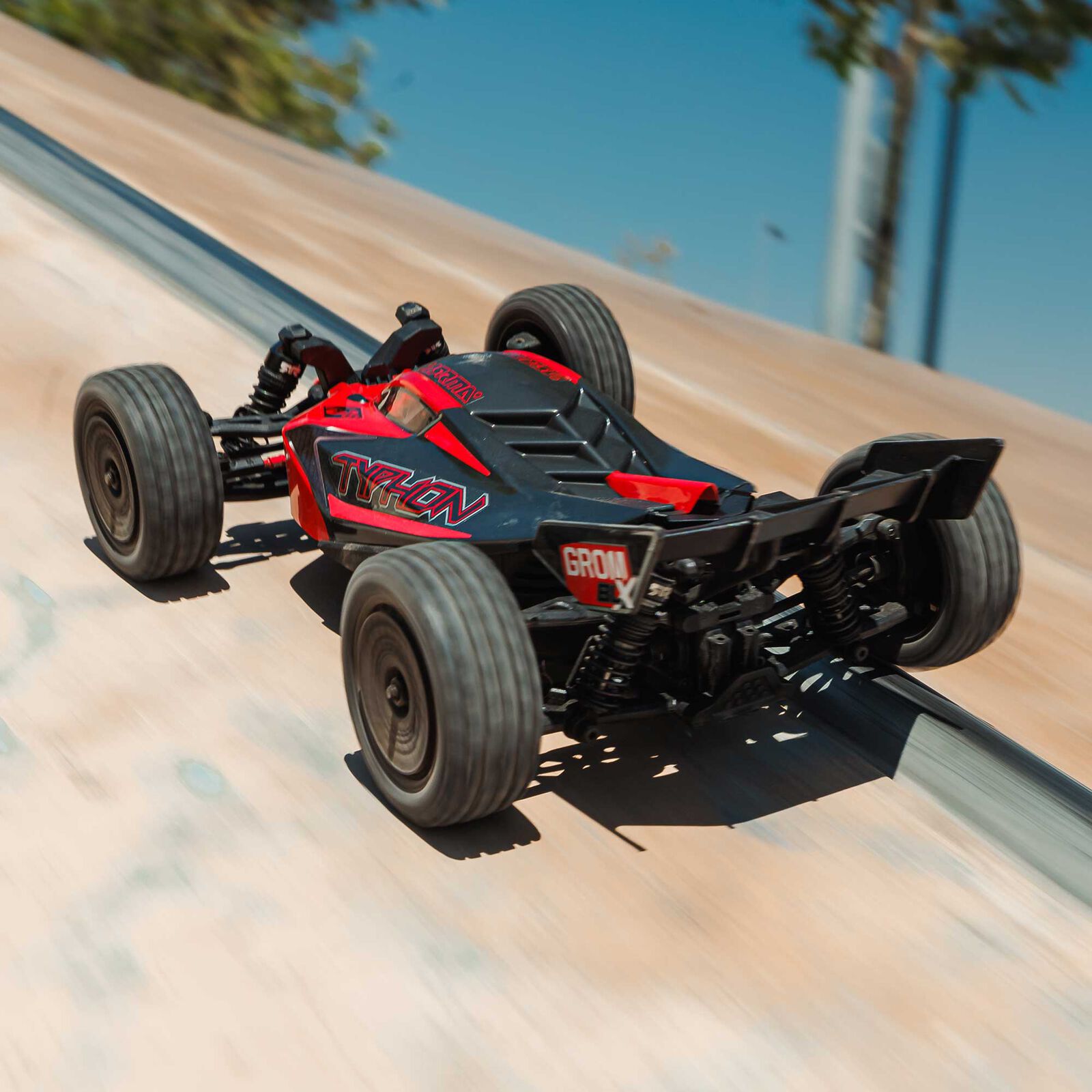 ARRMA 1/14 TYPHON GROM 223S DSC 4X4 RTR Brushless Buggy, Red (Battery ...