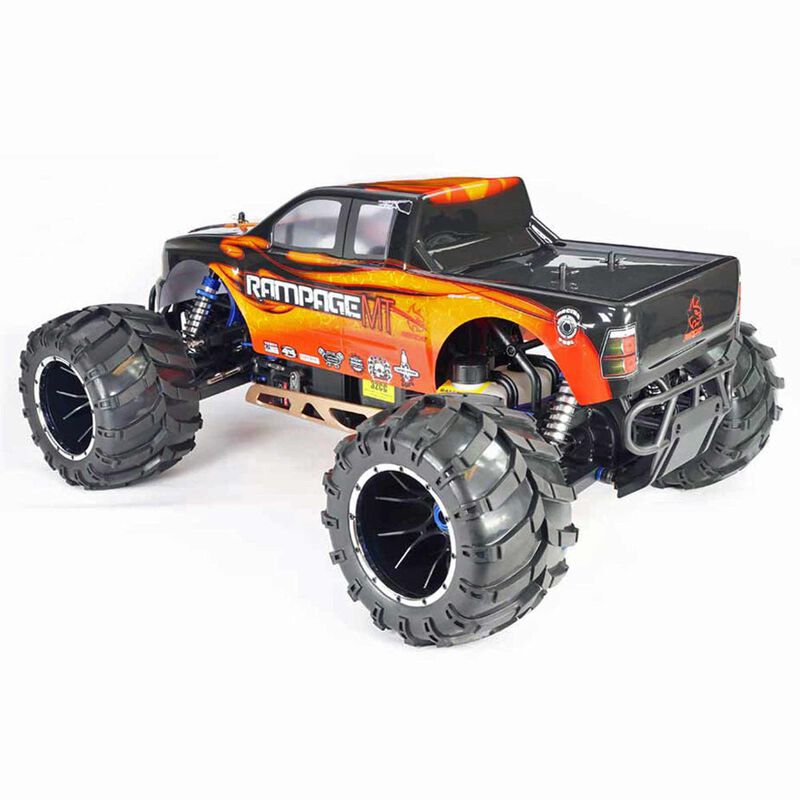 Redcat Racing 1/5 Rampage MT V3 4X4 Gas Monster Truck RTR, Orange Flame ...