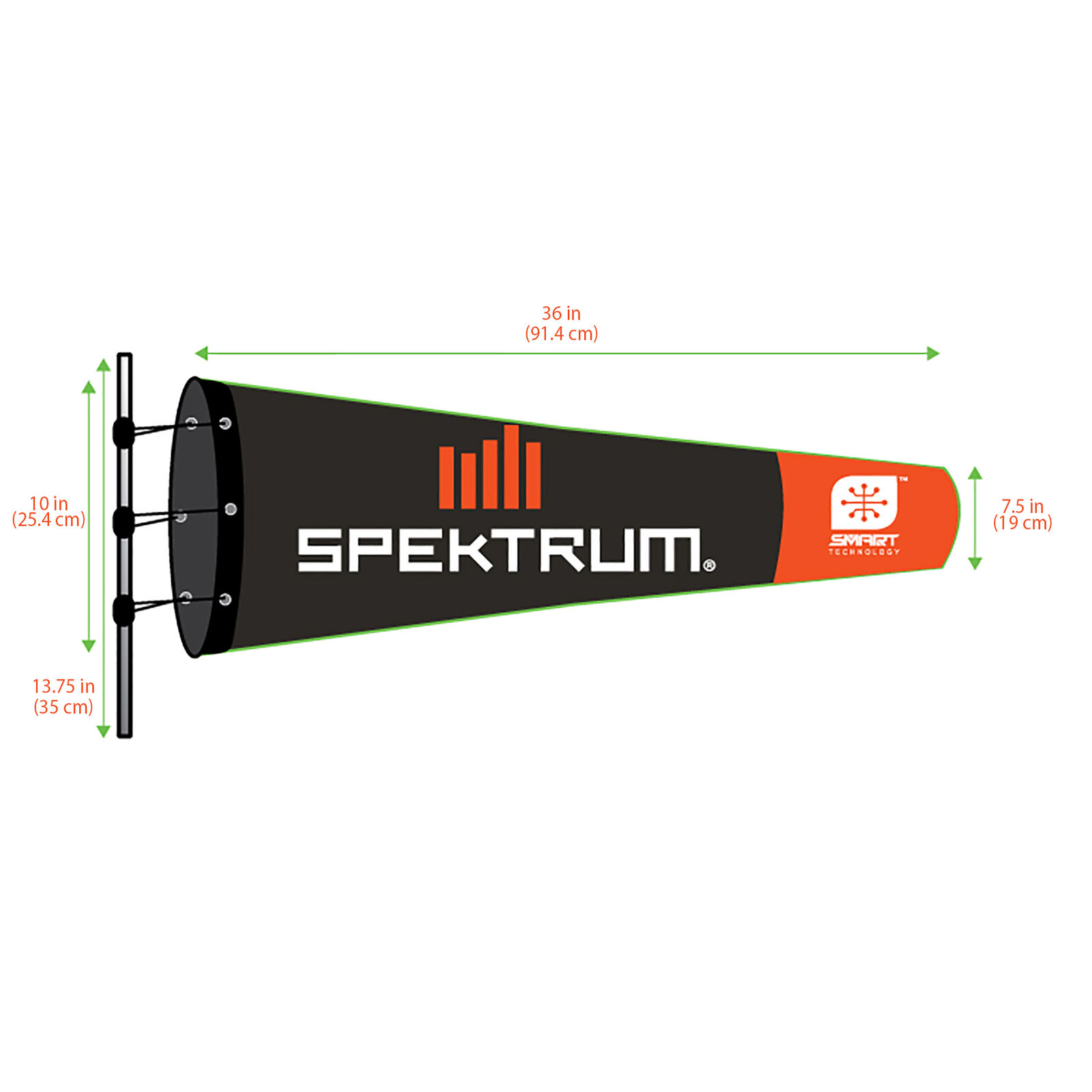 Spektrum Spektrum Smart Airfield Windsock, 10in x 36in | Horizon Hobby