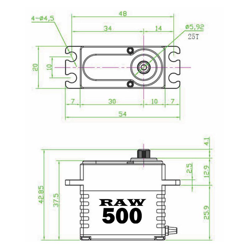 REEFS RC RAW 500 Brass Edition Servo Programable | Horizon Hobby