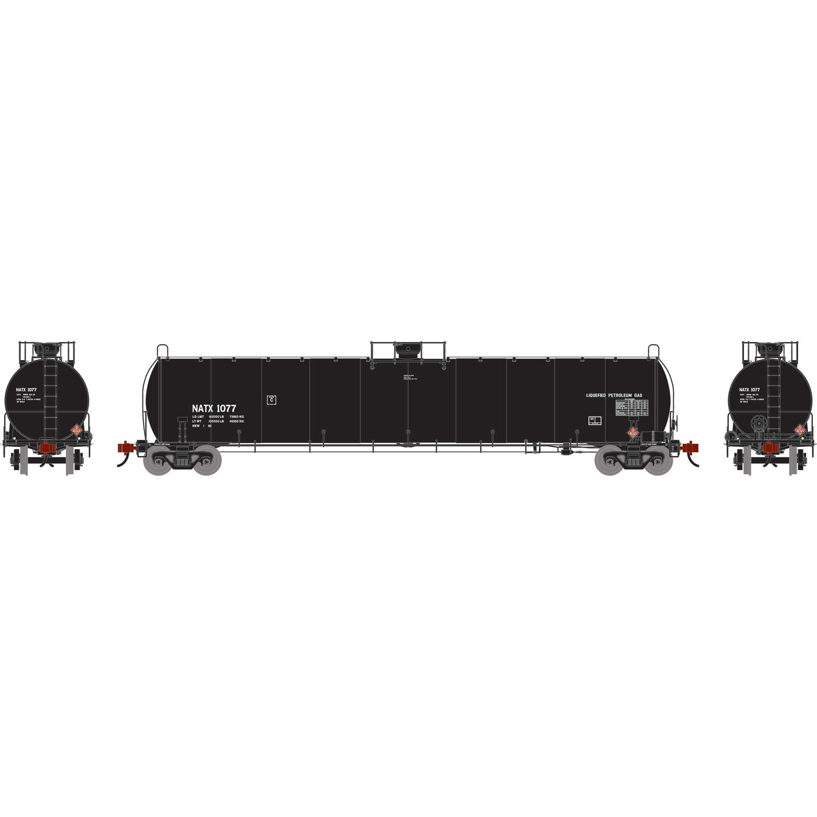 Athearn Genesis N UTC 33K LPG Tank Car- Early, NATX #1077 | Horizon Hobby