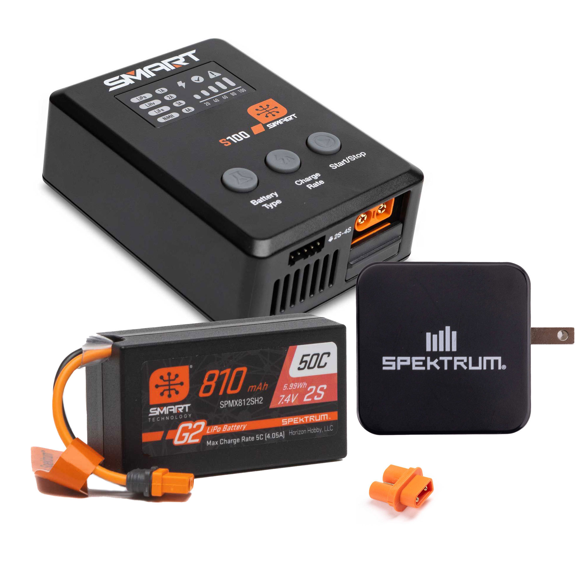 Spektrum Accessories Smart Powerstage Surface Bundle: 810mAh 2S 50C ...